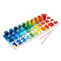 China Math Fishing Educational Wooden Montessori Baby Toys 15cm for sale