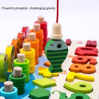 China Math Fishing Educational Wooden Montessori Baby Toys 15cm for sale