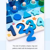 China Math Fishing Educational Wooden Montessori Baby Toys 15cm for sale