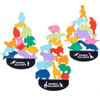 China Children 3cm Dinosaur Wooden Building Blocks Toy Animal Town Wooden Blocks for sale