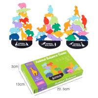 China Children 3cm Dinosaur Wooden Building Blocks Toy Animal Town Wooden Blocks for sale