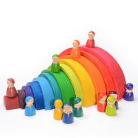 China Montessori 2.5cm Natural Wooden Building Blocks For Toddlers for sale