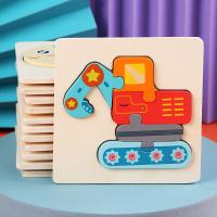 China 10.7cm 3D Coloured Wooden Block Jigsaw Puzzle Cognitive Games ISO9001 for sale