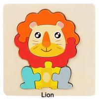China 10.7cm 3D Coloured Wooden Block Jigsaw Puzzle Cognitive Games ISO9001 for sale