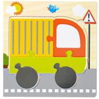 China Montessori Games Baby Toys Animals Traffic Kids 3D Puzzles Wooden Cartoon Cognition Puzzle Toy Matching for sale