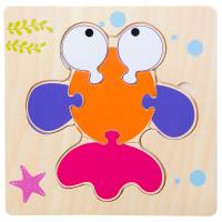 China Montessori Games Baby Toys Animals Traffic Kids 3D Puzzles Wooden Cartoon Cognition Puzzle Toy Matching for sale
