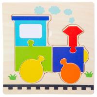 China Montessori Games Baby Toys Animals Traffic Kids 3D Puzzles Wooden Cartoon Cognition Puzzle Toy Matching for sale