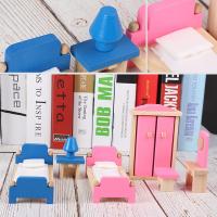 China Classical 26CM Wooden Dolls House Furniture Diy Miniature Dollhouse Accessories for sale