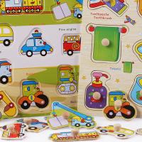 China Unisex 15cm Wooden Animal Jigsaw Puzzles Wooden Educational Toys for sale