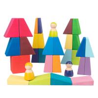 China ISO9001 1001 Night Wooden Rainbow Stacker Toy Beech Rome Grimms for sale