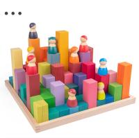 China ISO9001 1001 Night Wooden Rainbow Stacker Toy Beech Rome Grimms for sale