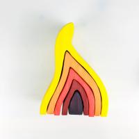 China Pegdolls Wooden Building Blocks Toy Geometric Rainbow Building Blocks for sale