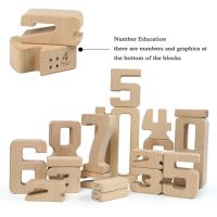China Jenga Games Wooden Building Blocks Toy Number Montessori for sale