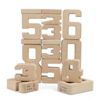 China Jenga Games Wooden Building Blocks Toy Number Montessori for sale