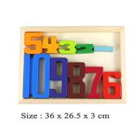 China Jenga Games Wooden Building Blocks Toy Number Montessori for sale