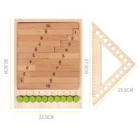 China Geometric 30.5cm Wooden Counting Board Number Puzzle Board for sale