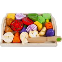 China Montessori 9.5cm Wooden Cutting Fruit Magnetic Vegetable Toy for sale