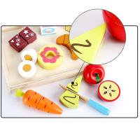 China Montessori 9.5cm Wooden Cutting Fruit Magnetic Vegetable Toy for sale