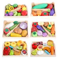 China Montessori 9.5cm Wooden Cutting Fruit Magnetic Vegetable Toy for sale