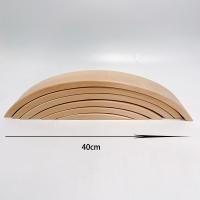 China Rainbow 35.5cm Coloured Wooden Building Blocks Large Baby for sale