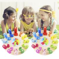 China Geometry Clock Wooden Puzzle Numbers Montessori Counting Toy for sale