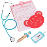 China OEM Portable Kids Simulation Wooden Toy Doctor Kit for sale