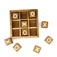 China Educational Parent Child Interaction Wooden XO Game for sale