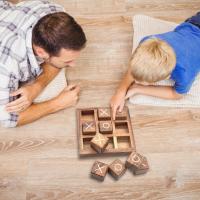 China Educational Parent Child Interaction Wooden XO Game for sale