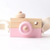 China Beech Wooden Montessori Necklace Camera Pendant For Baby for sale