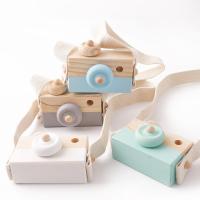 China Beech Wooden Montessori Necklace Camera Pendant For Baby for sale