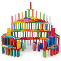 China 100 200 300 500PCS Wooden Dominos Building Blocks for sale