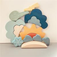 China Montessori Educational Wooden Weather Blocks For Children for sale