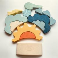 China Montessori Educational Wooden Weather Blocks For Children for sale