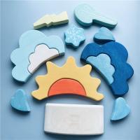 China Montessori Educational Wooden Weather Blocks For Children for sale