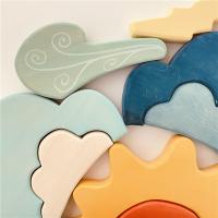China Montessori Educational Wooden Weather Blocks For Children for sale