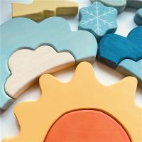 China Montessori Educational Wooden Weather Blocks For Children for sale
