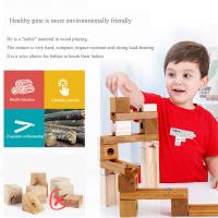 China OEM Children'S Educational Wooden Marble Track Building Blocks ISO9001 for sale