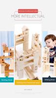 China OEM Children'S Educational Wooden Marble Track Building Blocks ISO9001 for sale