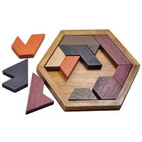 China Children'S Montessori Hexagonal Wooden Jigsaw Puzzles for sale