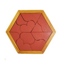 China Children'S Montessori Hexagonal Wooden Jigsaw Puzzles for sale