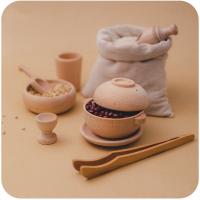 China Unisex Montessori Beech Wooden Miniature Kitchen Set for sale