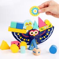 China Baby Early Learning Wooden Montessori Moon Balancing Blocks for sale