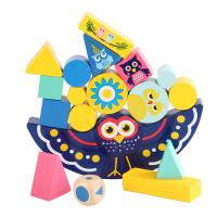 China Baby Early Learning Wooden Montessori Moon Balancing Blocks for sale