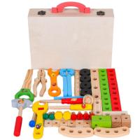 China ODM Multifunctional Kid Simulation Wooden Toolbox Toy for sale