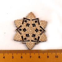 China Scrapbooks Painting Snowflake Pattern Handmade Wooden Crafts for sale