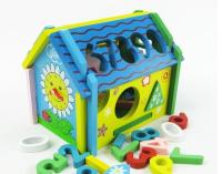 China ODM Educational Cognitive Wisdom House Wooden Blocks Toys for sale