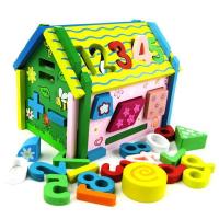 China ODM Educational Cognitive Wisdom House Wooden Blocks Toys for sale