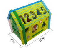 China ODM Educational Cognitive Wisdom House Wooden Blocks Toys for sale