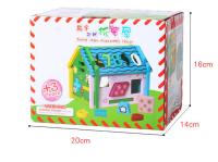 China ODM Educational Cognitive Wisdom House Wooden Blocks Toys for sale