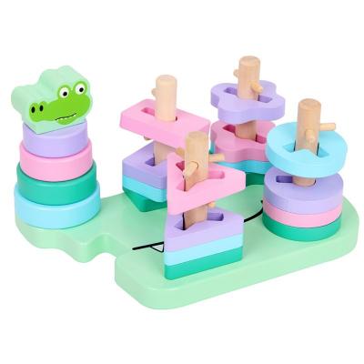 China Cognitive Crocodile Bear Shape Early Education Puzzle for sale